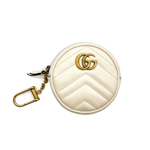 Gucci | Accessories | Gucci Coin Case Gg Marmont Leather White Unisex ...